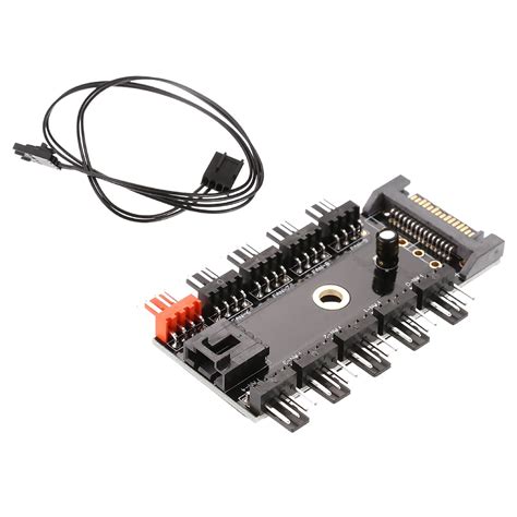 Versatile Fan Hub With Pwm Interface For Extended Motherboard Interface 10x 4 Pin