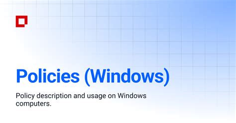 policies windows faronics deploy documentation