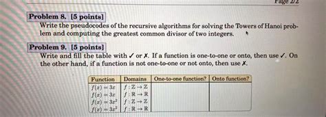 Solved Problem 8 5 Points Write The Pseudocode Of The Recursive