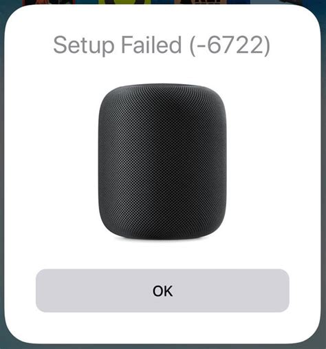 My Homepod Experience Has Been Stopped Cold By Error 6722