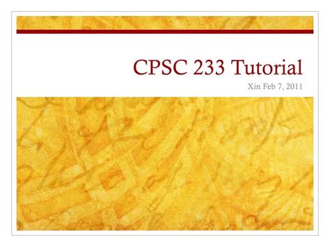 Ppt Cpsc 233 Tutorial Powerpoint Presentation Free Download Id2326235