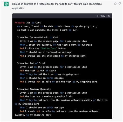 Naveen Khunteta On Twitter ChatGPT Is Crazy I Tried To Generate Some Gherkin Based Feature
