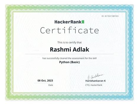 Rashmi Adlak On Linkedin Achievementunlocked Pythonskills