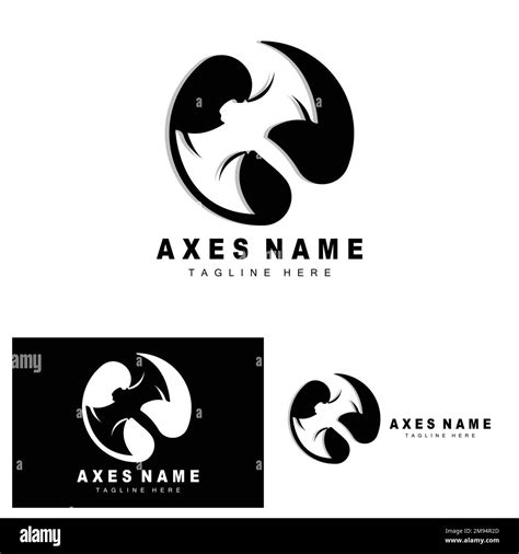 Ax Logo Design War Tool Illustration And Woodcutter Vector Stock Vector Image Art Alamy