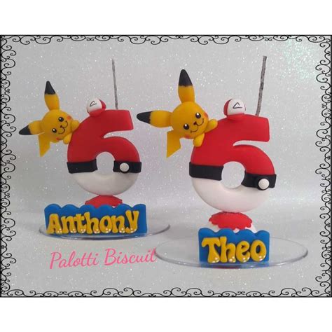 Vela Pokemon Picachu Biscuit Shopee Brasil