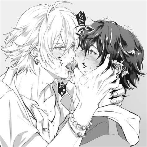 Rule 34 Aohitsugi Samatoki Blush Gay Gay Kissing Hypnosis Mic Male Male Male Male Focus Male