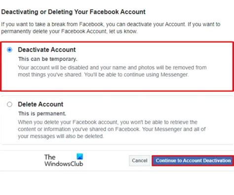 How To Deactivate Facebook Account Temporarily Step By Step Creationter