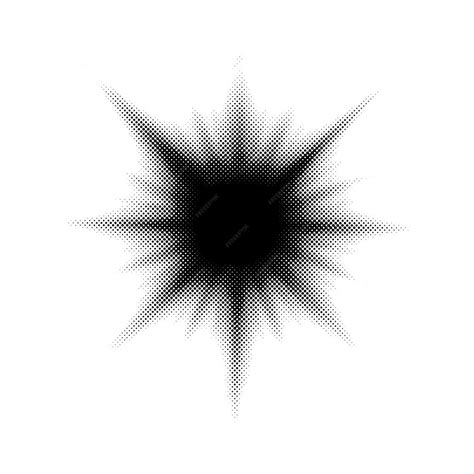 Diseño De Efecto De Estallido De Estrellas De Medio Tono Efecto De Luz De Puntos Efecto De Luz