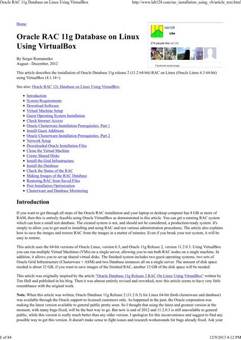 Pdf Oracle Rac 11g Database On Linux Using Virtualboxdocshare01