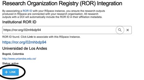 Configuring a Research Organization Registry (ROR) ID - RSpace Help