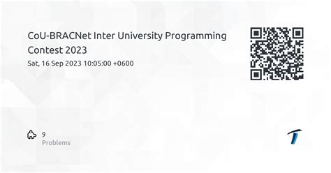 Cou Bracnet Inter University Programming Contest 2023 Toph