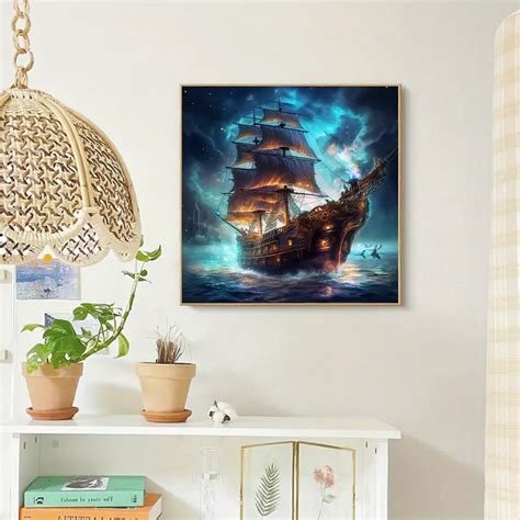 초보자를 위한 고딕 항해선 5d 다이아몬드 페인팅 키트 풀 라운드 드릴 Diy 아트 아크릴 보석 공예 세트 Temu