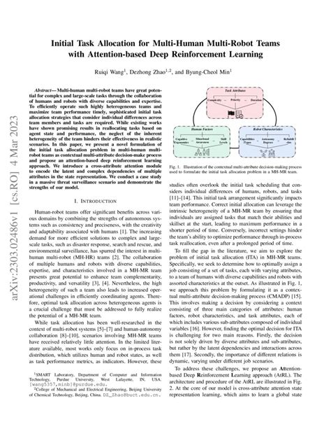 Initial Task Allocation For Multi Human Multi Robot Teams With