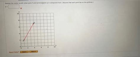 solved express the vector v with initial point p and