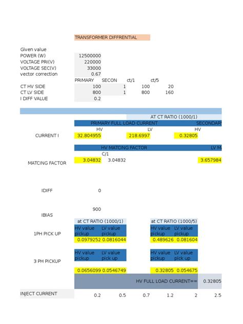 Transformer Differential Calculation Pdf Electrical Engineering Electricity