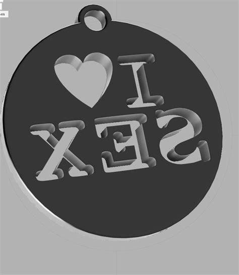 Файл STL брелок для ключей Я люблю сексМодель для загрузки и 3D печатиCults