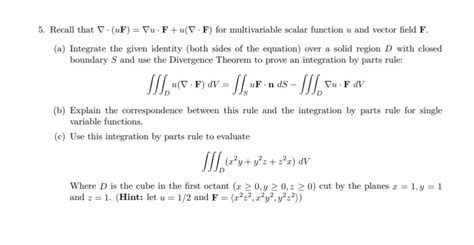 Solved Recall That UF UF U F For Multivariable Chegg