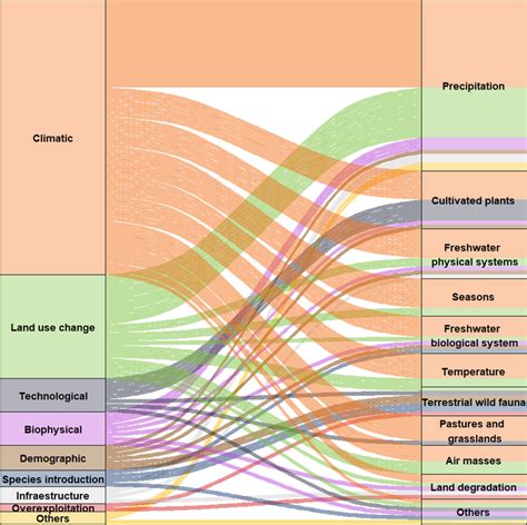 alluvial plot representing the connections between drivers citations