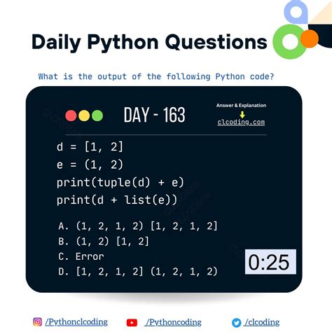 Python Coding On Linkedin Python Coding Challenge Day 163 What Is The Output Of The