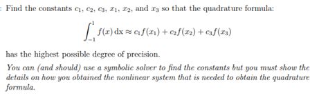 Solved Find The Constants C C C X X And X So That The Chegg Com