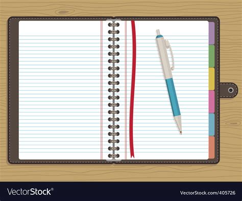 Blank Notebook Royalty Free Vector Image Vectorstock