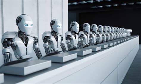 3d Humanoid Robot Machine Abstract Machine Learning Digital Technology Stock Illustration