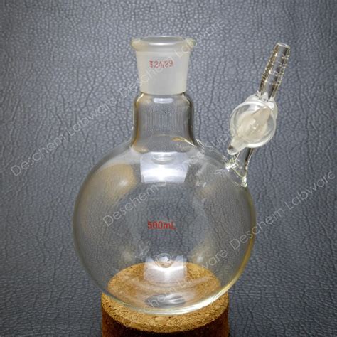Aliexpress Com Buy 500ml 24 29 Glass Reaction Flask With Glass Stopcock Lab Glassware From