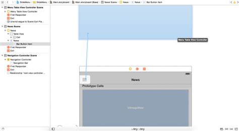 Creating A Slide Down Menu Using View Controller Transition