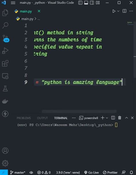 Count String Method In Python Shorts Short Youtube