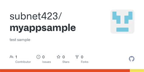 GitHub Subnet Myappsample Test Sample