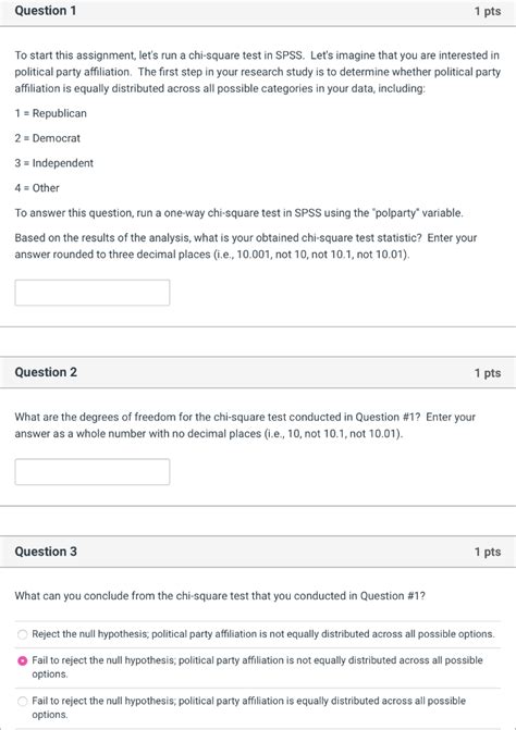 Solved Chi Square Test Frequencies Polparty Observed N