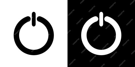 desligar ou ligar botão de alimentação elétrica desligando ou ligando ilustração vetorial