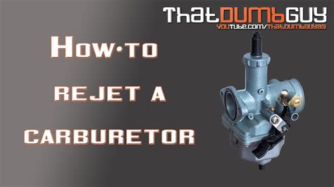 How to re-jet a carb / carburetor on a motorcycle - YouTube