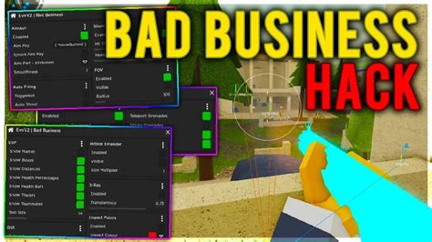 Roblox Bad Business Hack Script Gui Kill All Fly Aimbot And More Working