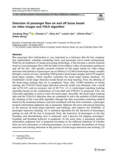 Detection Of Passenger Flow In Buses Pdf Deep Learning Public Transport