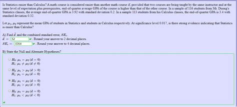 Is Statistics Easier Than Calculus A Math Course Is Chegg