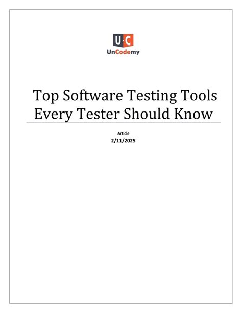 Ppt Top Software Testing Tools Every Tester Should Know Powerpoint
