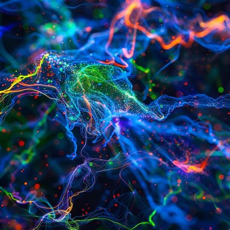 Abstract Visualization Of Quantum Entanglement Premium Ai Generated Image