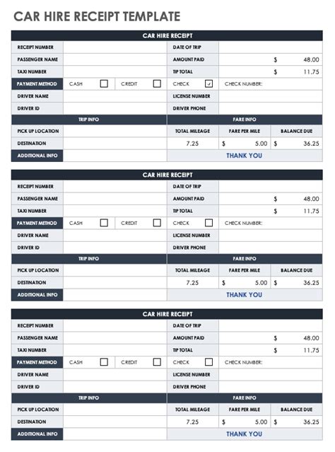 Free Microsoft Word Receipt Templates Smartsheet Worksheets Library