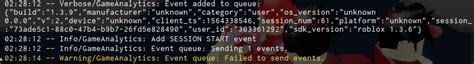 gameanalytics failed to send events scripting support developer forum roblox