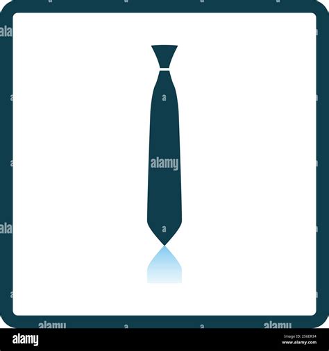 Business Tie Icon Square Shadow Reflection Design Vector Illustration