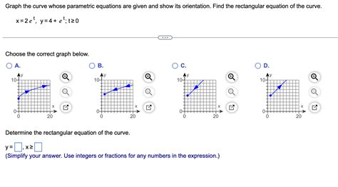solved graph the curve whose parametric equations are given