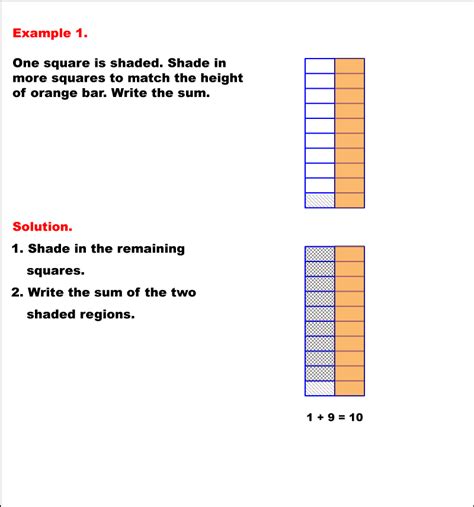 Math Example Arithmetic Getting To 10 Example 1 Media4math