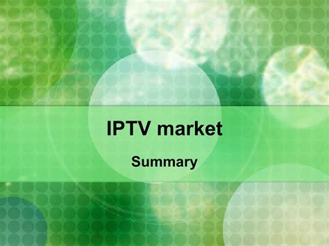 Iptv Market Analysis Ppt