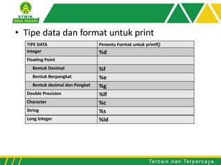 Pertemuan Variabel Konstanta Dan Tipe Data PDF