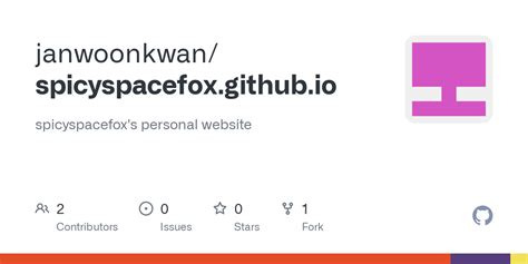 GitHub Janwoonkwan Spicyspacefox Github Io Spicyspacefox S Personal Website