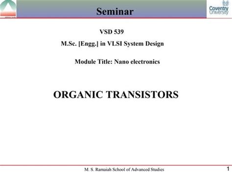 Organic Field Effect Transistor Pdf Chemistry Science