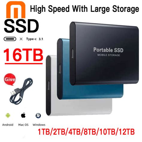 Portable Ssd Tb External Solid State Hard Drive High Speed Mini Hard Disk External Hard Disk