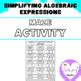 Simplifying Algebraic Expressions Interactive Activity Maze Game