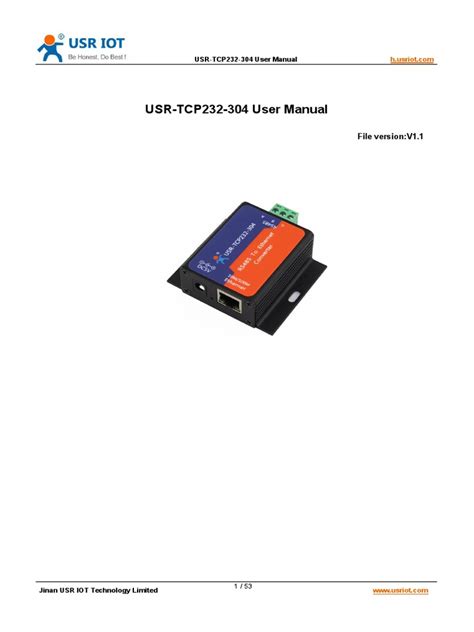 usr tcp232 304 user manual v1 1 pdf ip address port computer
